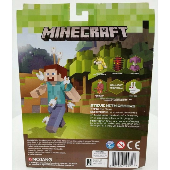Mattel | Toys | Mojang Mattel Minecraft Steve With Arrows Figure Set ...